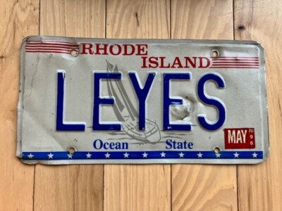 1996 Rhode Island Sail Boat Vanity License Plate | eBay