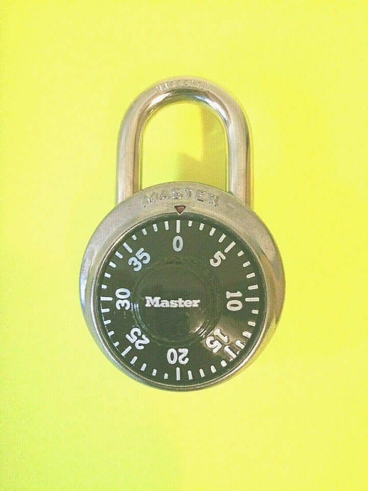 MASTER LOCK COMBINATION PADLOCK NEW IN BOX INDIVIDUAL COMBINATIONS L6 ...