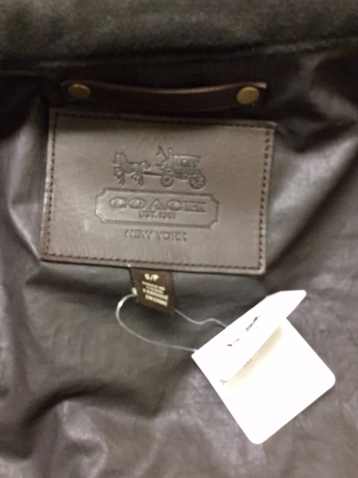 Coach 83740 Men's Waxed Quilted Wyatt Field Jacket Utility Coat Dark ...