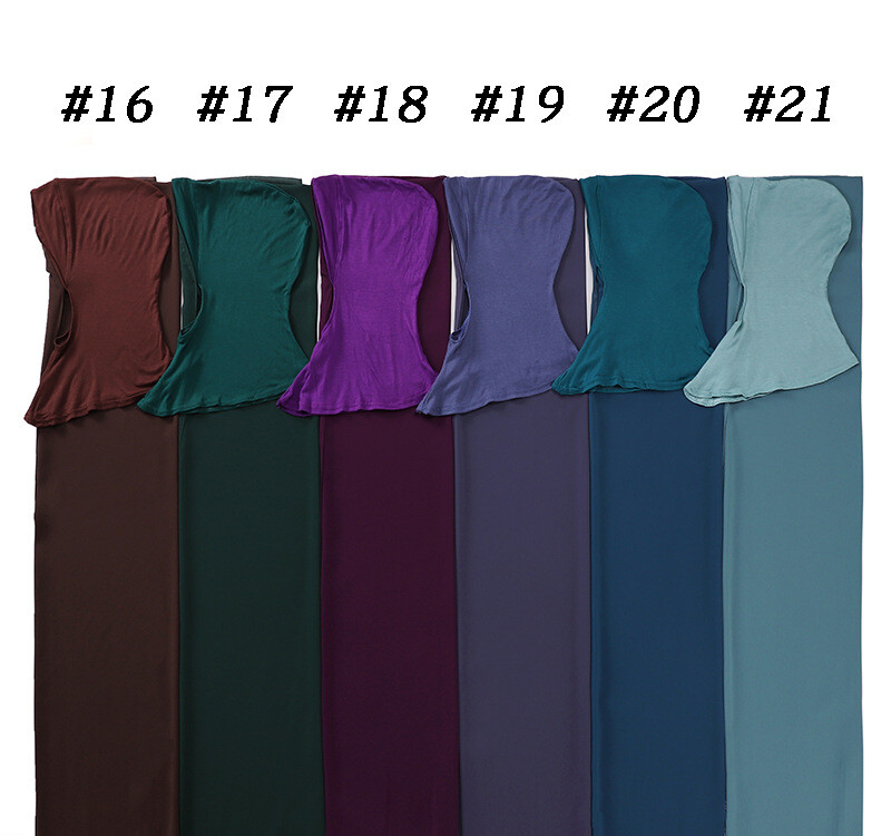 Muslim Chiffon Hijab With Cap Women Veil Headscarves Headwraps Cap Soft ...