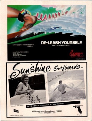 Sunshine Surfboards Print Ad Wall Decor Ephemera David Heverly | eBay