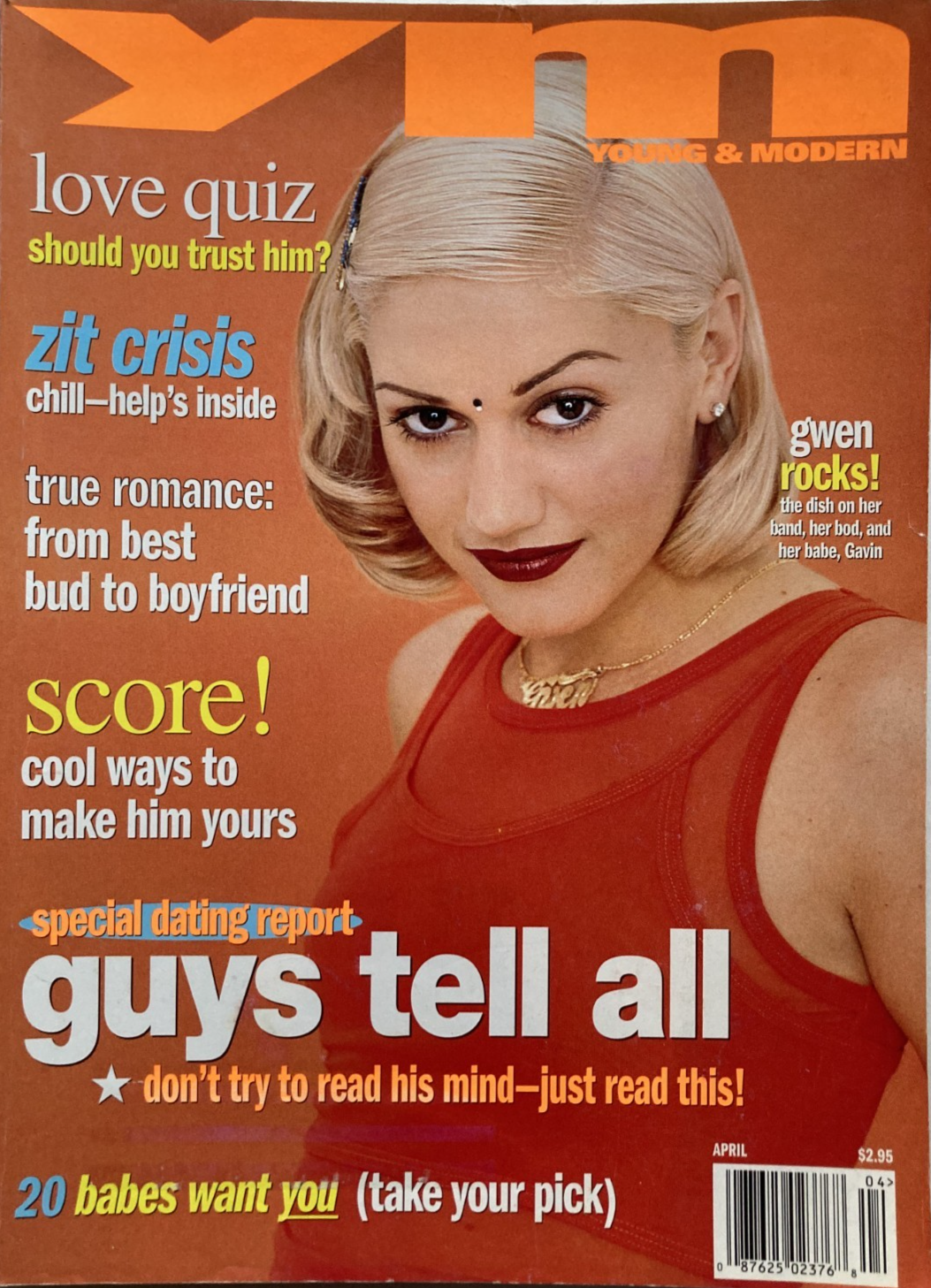 GWEN STEFANI April 1997 YM Magazine CHRISTIAN BALE / REESE WITHERSPOON ...