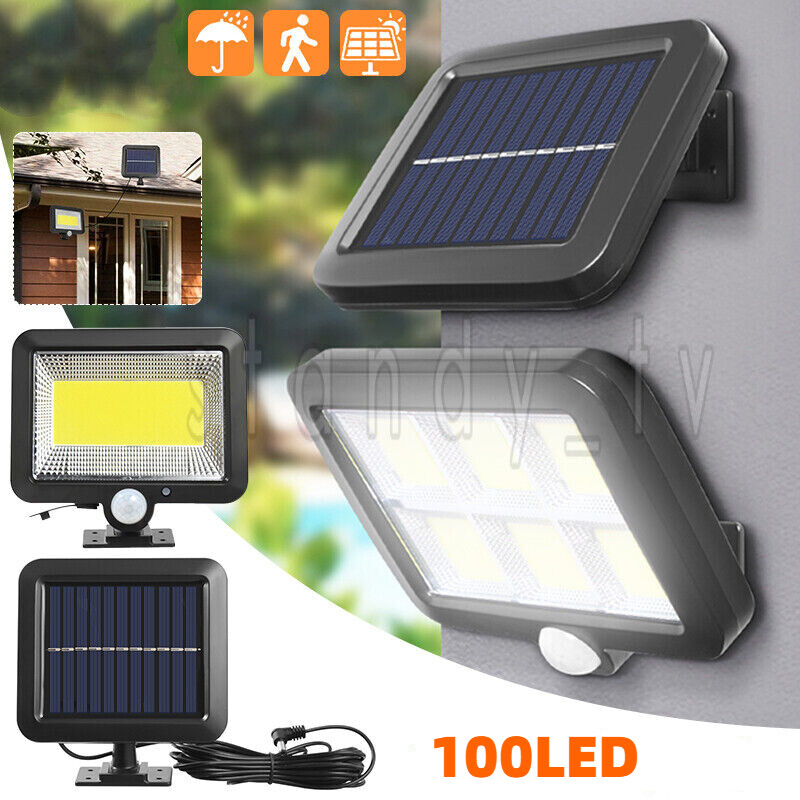 Solar Power Led Pir Motion Sensor Wall Light Security Outdoor Garden ...
