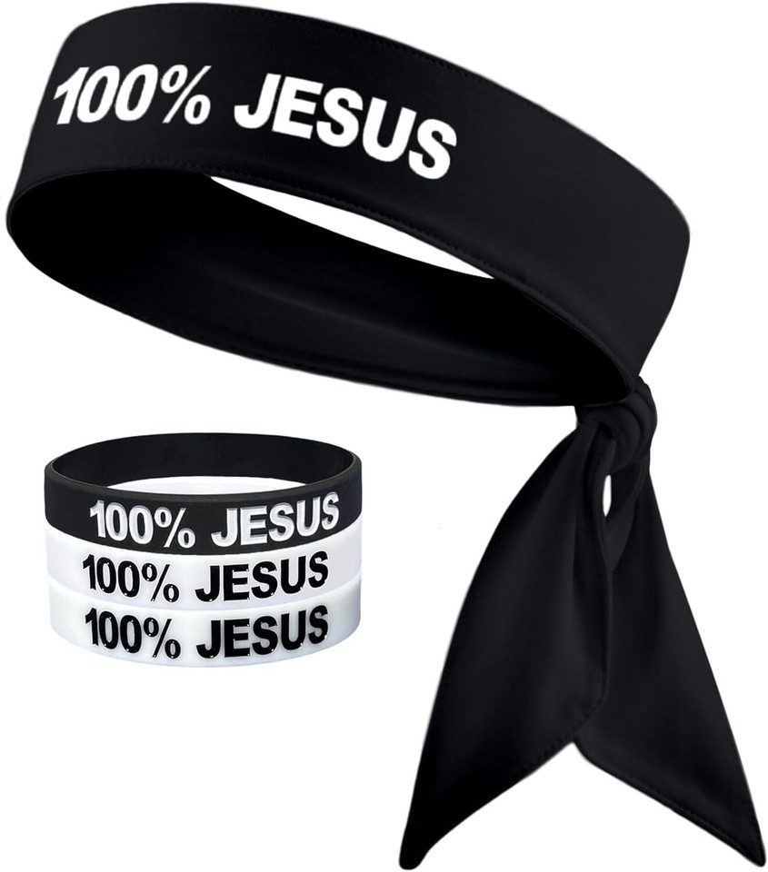 100% Jesus Sports Head Tie Headband Wristband Soccer Football Neymar ...