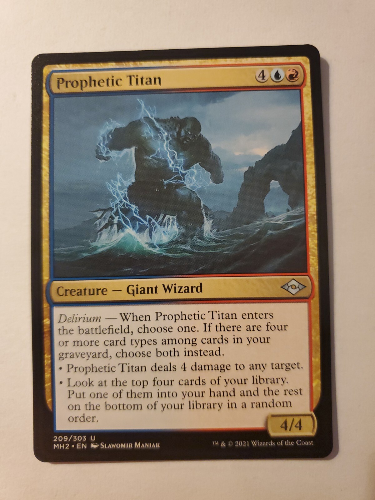 MTG Magic The Gathering Card Prophetic Titan Creature Giant Wizard ...