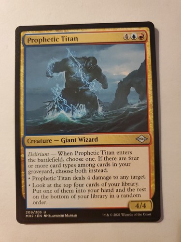 MTG Magic The Gathering Card Prophetic Titan Creature Giant Wizard ...