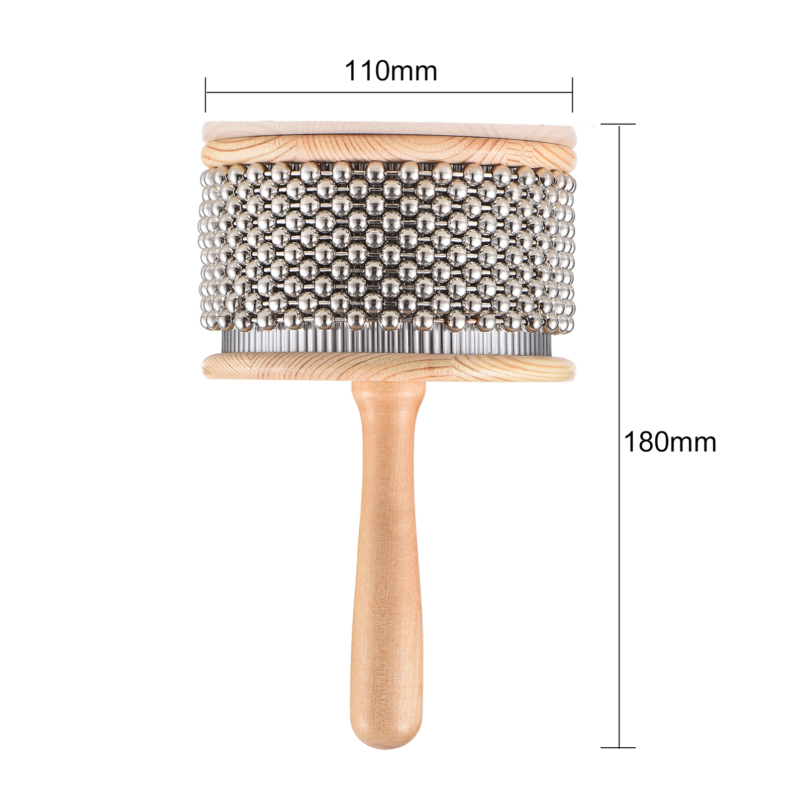 Wooden Cabasa Percussion Musical Instrument Metal Beaded & Cylinder ...