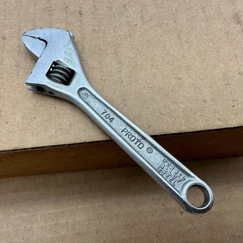 Vintage PROTO 704 4” Adjustable Wrench Forged Alloy Steel Made In USA ...