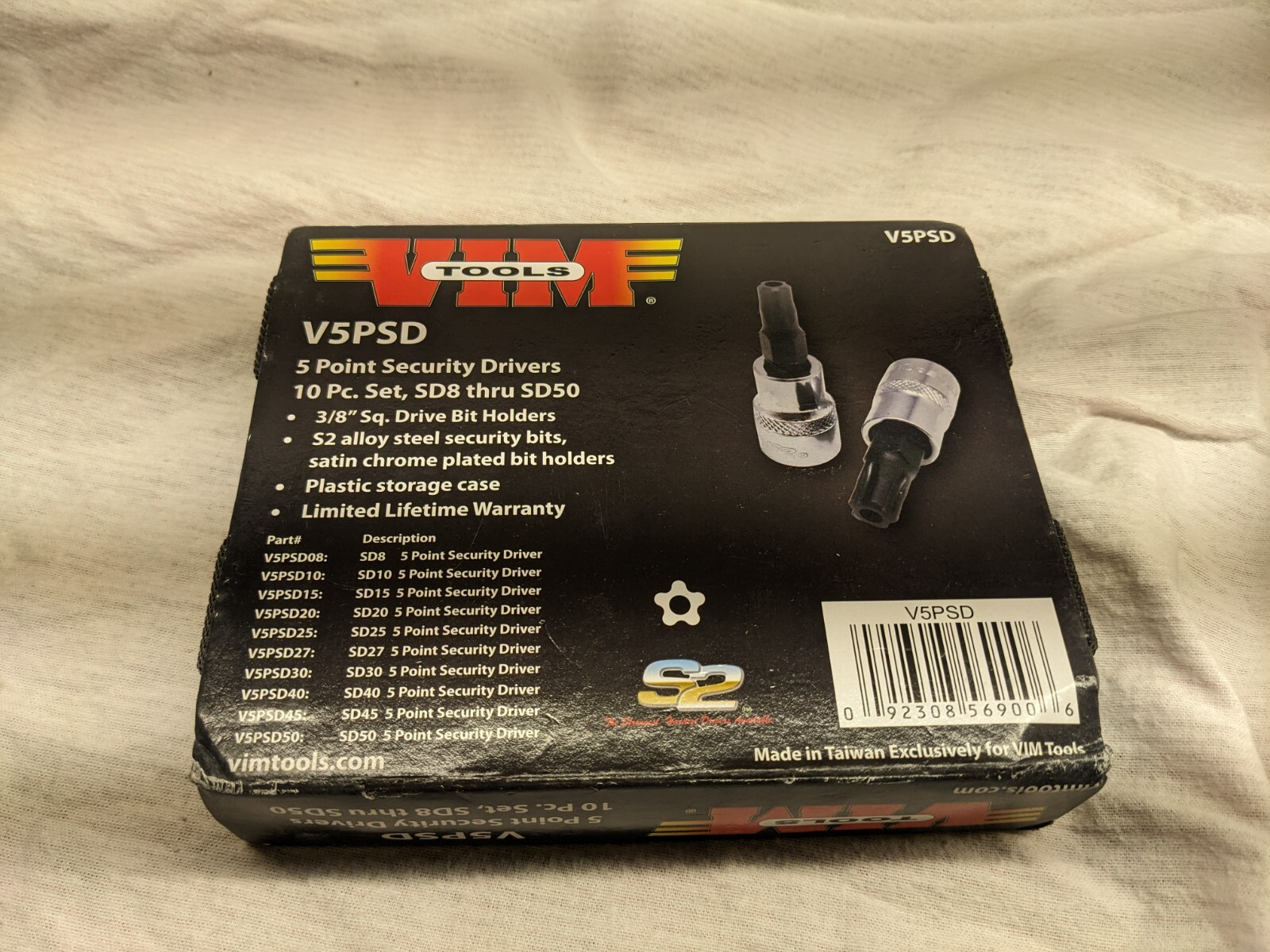 VIM V5PSD 10 piece 3/8 drive 5 Point Security Socket set | eBay