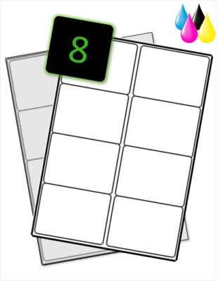Poly Clear Inkjet Labels. Premium Quality 8 Labels Per Sheet. See ...