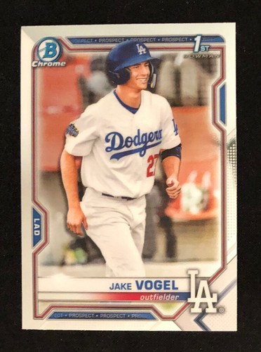 2021 Bowman Chrome Jake Vogel Los Angeles Dodgers 1st Bowman Card #BCP ...