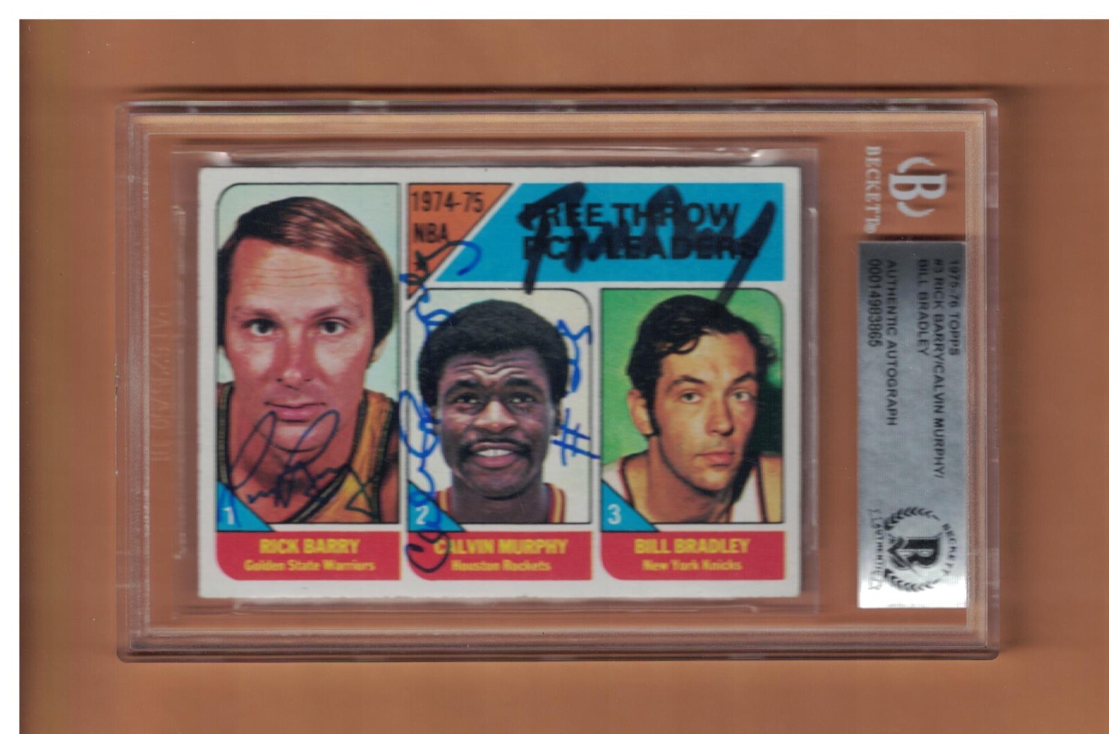 Rick Barry Bill Bradley Murphy AUTOGRAPHED 1975-76 Topps Card Signed ...
