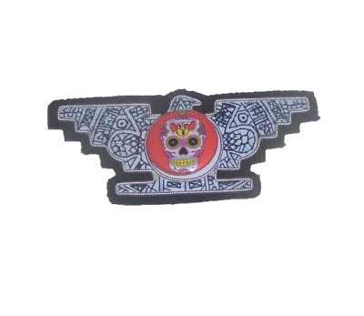 Royal Aztec Mayan War Eagle Sugar Skull Mexico Warrior Tribe Patch ...