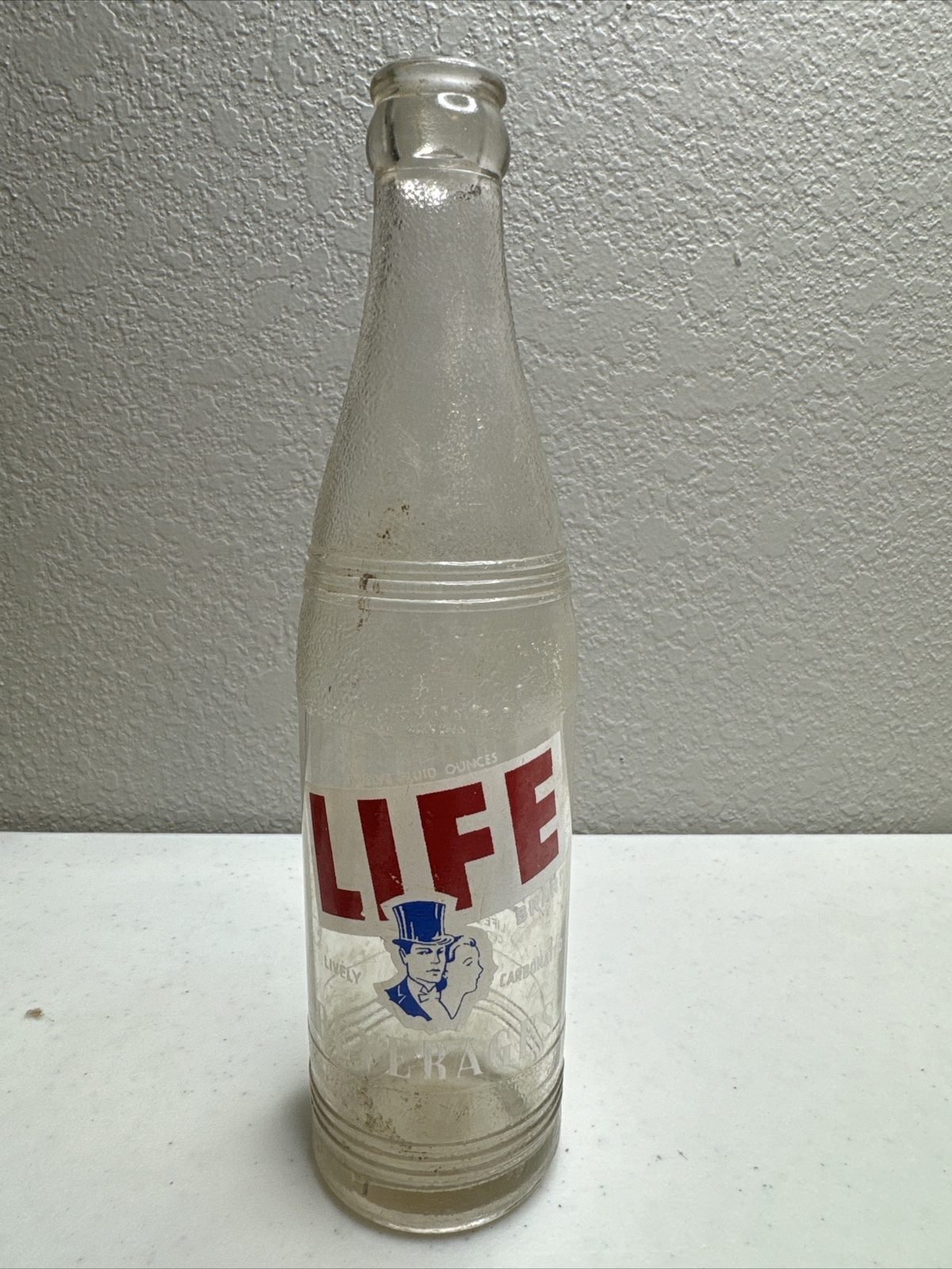 Vintage Life Beverages 12 Ounce Clear Glass Bottle Pop Bottle 1948 | eBay