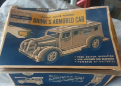Brinks Armored Car Battery Operated Toy Made by Andy Gard in 1956 ...