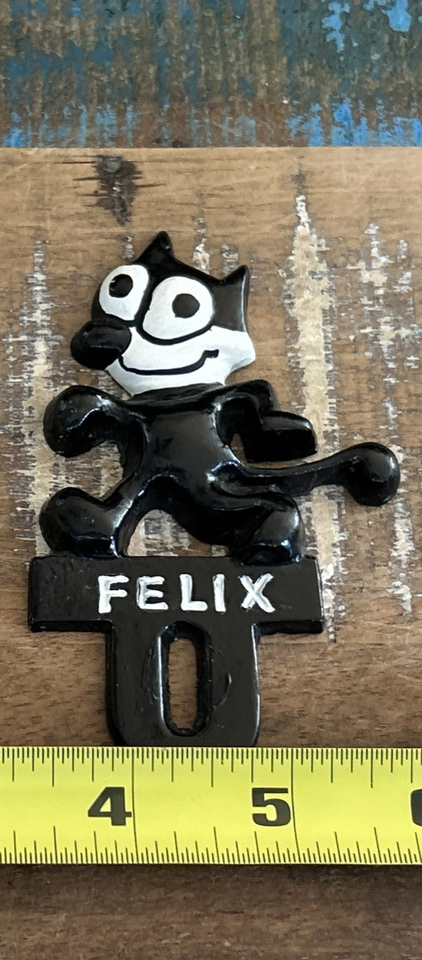 Vintage Felix The Cat Collectible Metal License Plate Topper | eBay