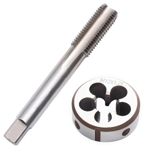 M12 x 1.25 Metric Thread Tap and Die Set, M12 x 1.25mm High-speed Steel ...