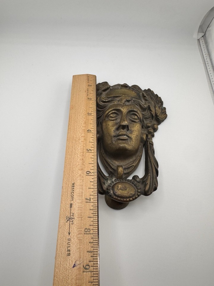 Antique Bronze Figural Female Mask Wall Plaque Classical Greek Roman ...