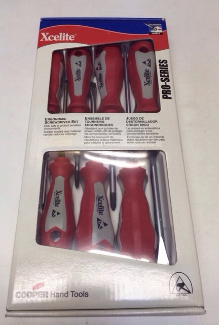 Xcelite XPE700 7-piece Electronic Screwdriver Set Ergonomic Handle for ...