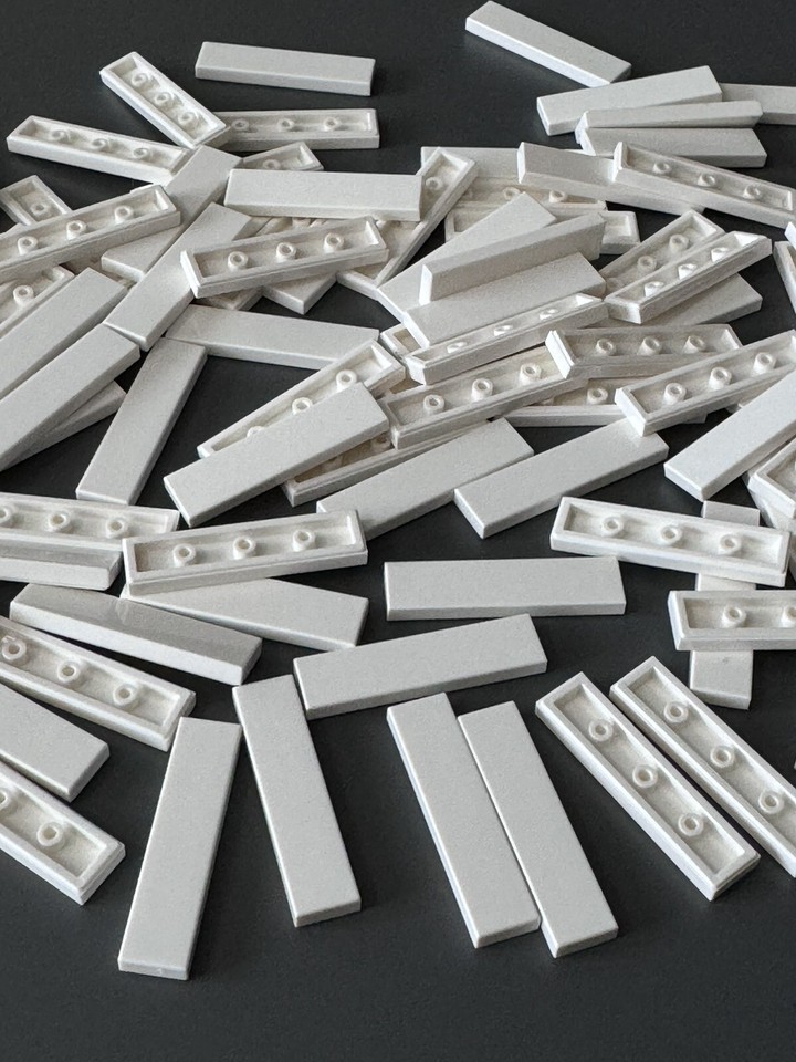 LOT 100 BRAND NEW LEGO 1x4 WHITE FLAT SMOOTH FINISHING TILE TILES 2431 ...