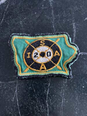 Iowa State Archery Association ISAA Bow Hunting Patch Vtg 3” Rare 50s ...