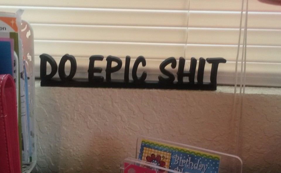 Do Epic-Shit Sign Shelf Sitter Desktop Office Decor Wall Hanging Word ...