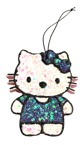 HELLO KITTY Car Freshie Air Freshener Purple, White and Black | eBay