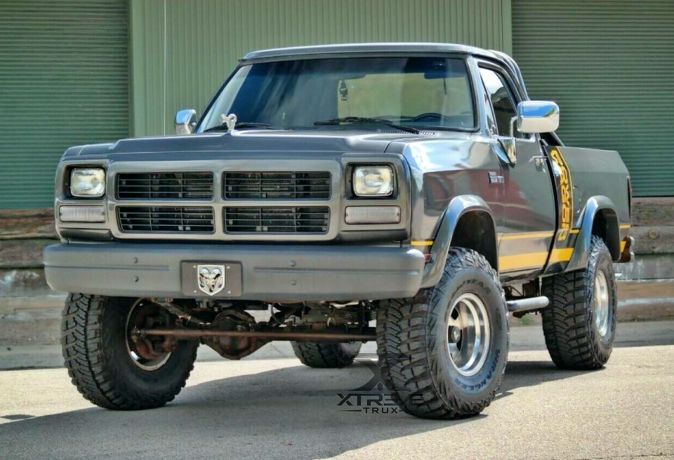 Paintable Black Extension Fender Flares Set For 81-93 Dodge D150 D250 ...