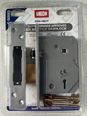 Union Chubb 5 Lever Mortice Sash Lock 3K74E 80mm Satin Chrome | eBay UK