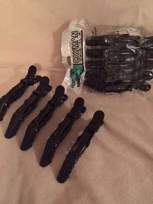 10X Hair Tamer Croc Hair Styling Clips Black 2 Packs of 5 | eBay