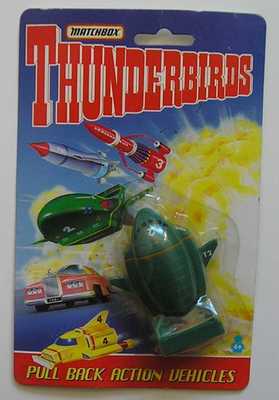 Thunderbirds Matchbox Thunderbird 2 Pull Back Action Vehicle Figure ...