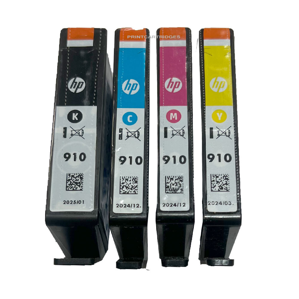 HP 910 Ink Cartridges Genuine Set of 4 New No Box 192545729628| eBay