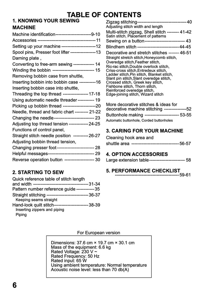 Singer Sewing Machine Instructions Owners Manual Models 5500 5400 6199 ...