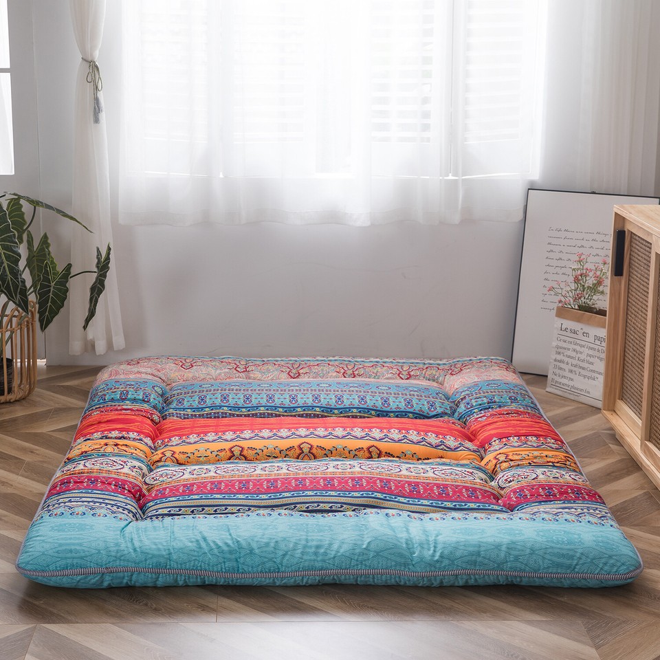 Bohemian Retro Floor Mattress Japanese Futon Mattress Mat Sleeping Mat ...
