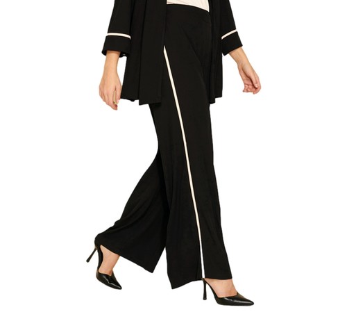 Lisa Kott Women's Wide Leg Pants Curvy Style LK8731 Black | eBay