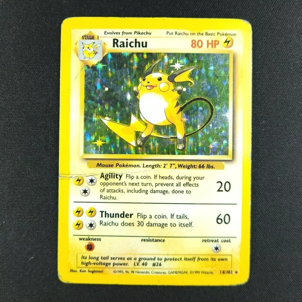 Raichu 14/102 - Base Set - Pokemon Card | eBay
