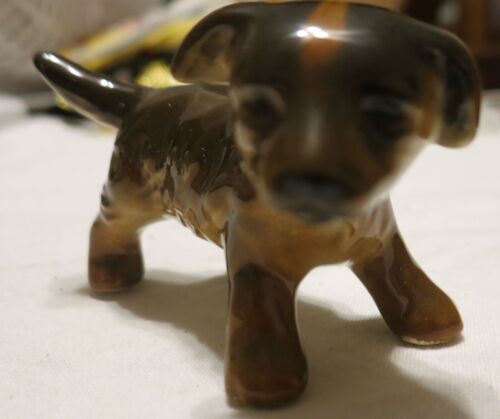 Goebel W. Germany Porcelain Brown Dog Standing Playful Cute | eBay