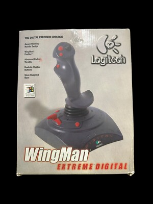 Vintage Logitech Wingman Extreme Digital Joystick Black In Box | eBay