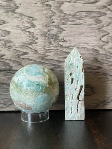 Hemimorphite Crystal Set 2Pcs | Sphere & Tower | 1.8lb Sphere | | eBay