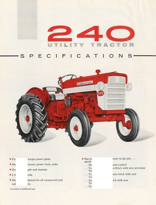 Tractor Parts - International 240 Utility Tractor