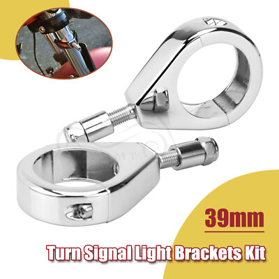 39mm Turn Signal Light Relocation Bracket Clamp For Harley Road Glide ...