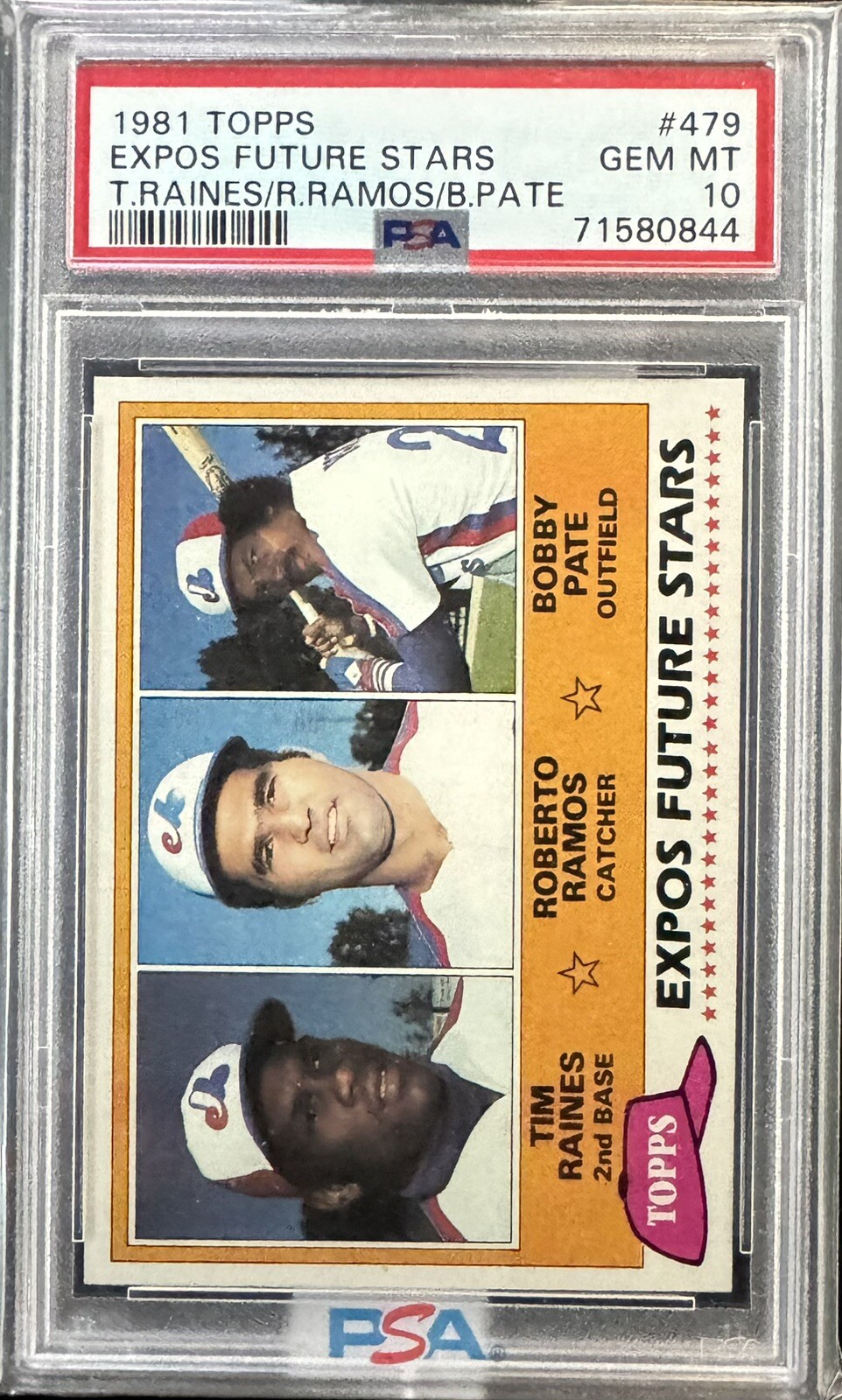 Tim Raines 1981 Topps #479 Future Stars Price Guide - Sports Card Investor