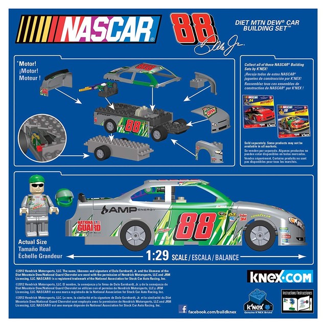 K'NEX Nascar #88 Motorized Toy Car Building Set | eBay