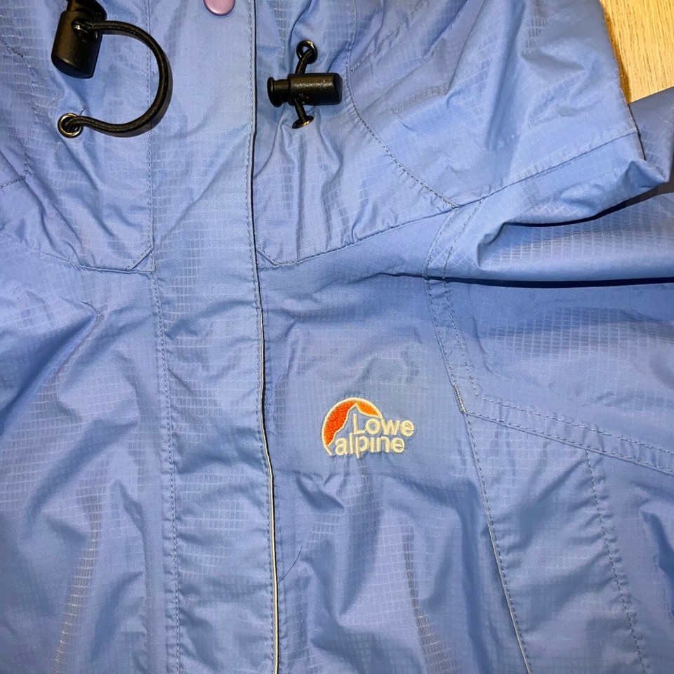 Lowe Alpine Rain Jacket with Hood Blue Women's Small | eBay