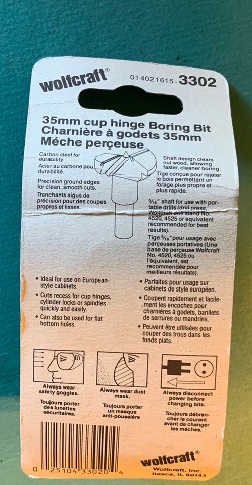 Wolf craft Boring Bit 3302 Made In West Germany5/16 Shaft | eBay