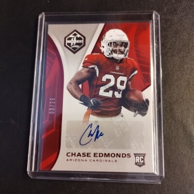 #3/25 Chase Edmonds Rookie Auto 2018 Panini Limited Fordham Cardinals ...