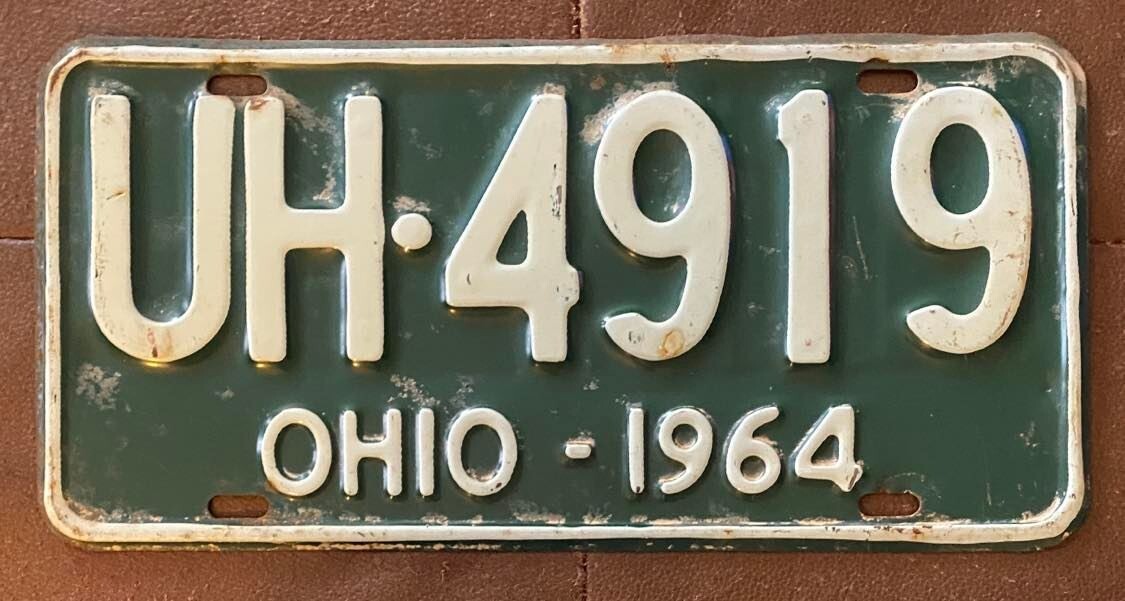 Ohio 1964 License Plate # UH-4919 | eBay