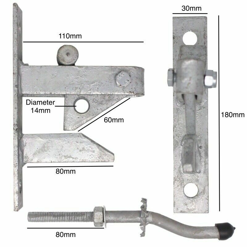 Field Gate Latch Catch Farm Lock Paddock Heavy Duty Farm Equine ...