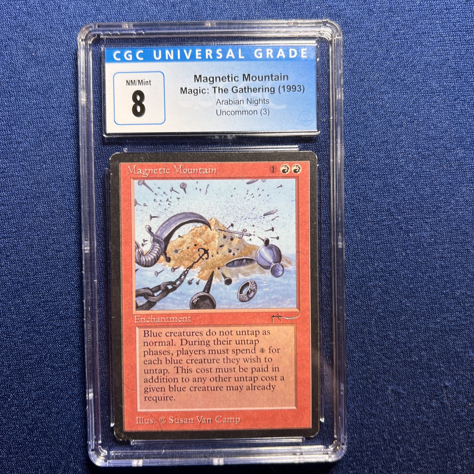 MTG Arabian Nights Magnetic Mountain U3 R CGC 8 NM/Mint+1993 | eBay
