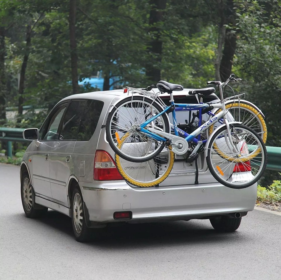 2 Bicycle Bike Car Cycle Carrier Rack Universal Fitting Saloon ...